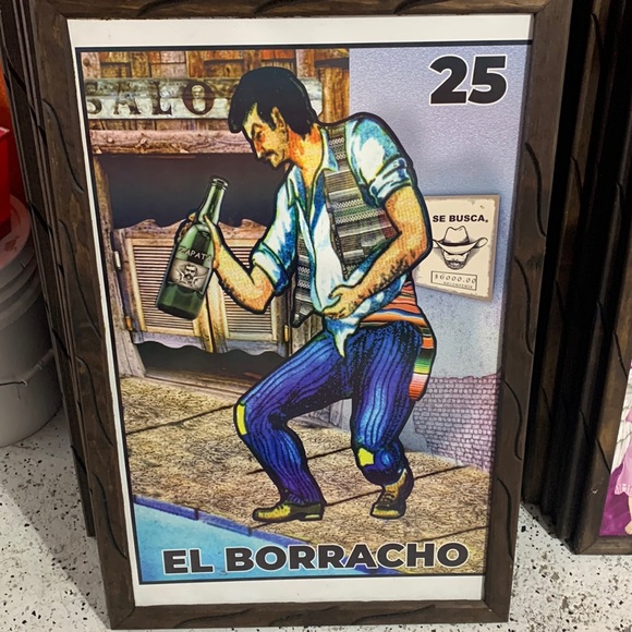 Art | El Boracho Lotera Cuadro Frame | Poshmark